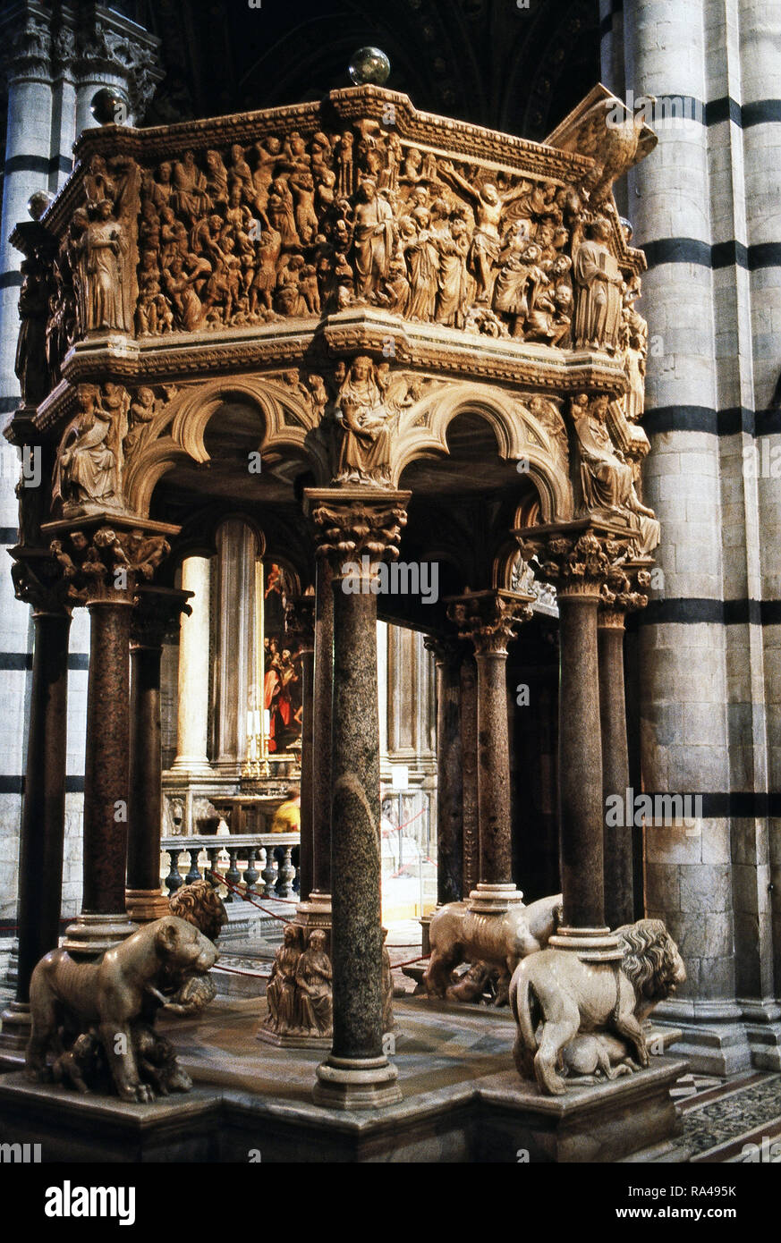 Pisano's pulpit in the Duomo,Siena,Italy Stock Photo - Alamy