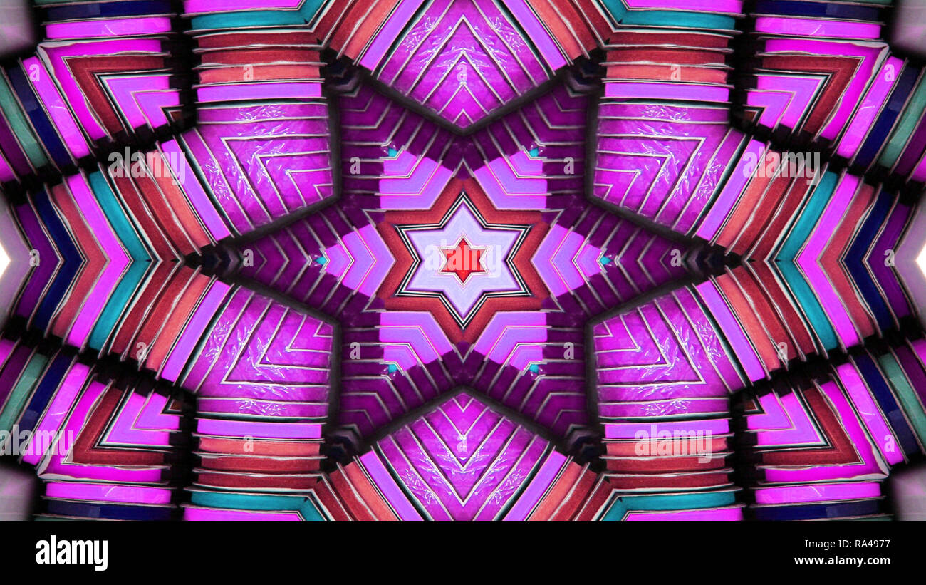 Abstract Colorful Symmetric Pattern Ornamental Decorative Kaleidoscope ...
