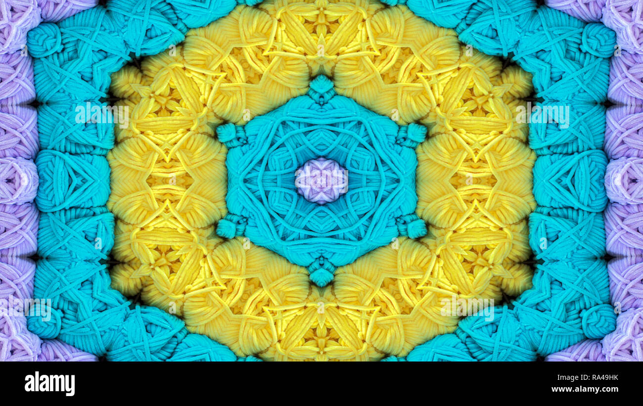 Abstract Colorful Symmetric Pattern Ornamental Decorative Kaleidoscope ...