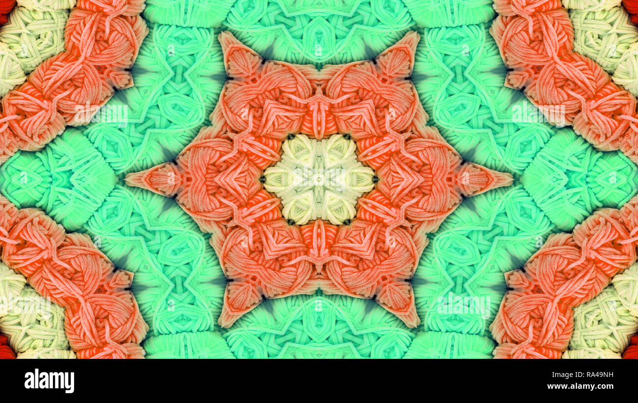 Abstract Colorful Symmetric Pattern Ornamental Decorative Kaleidoscope ...