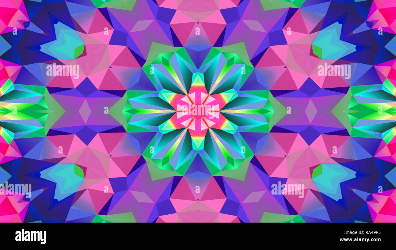 Abstract Colorful Symmetric Pattern Ornamental Decorative Kaleidoscope ...