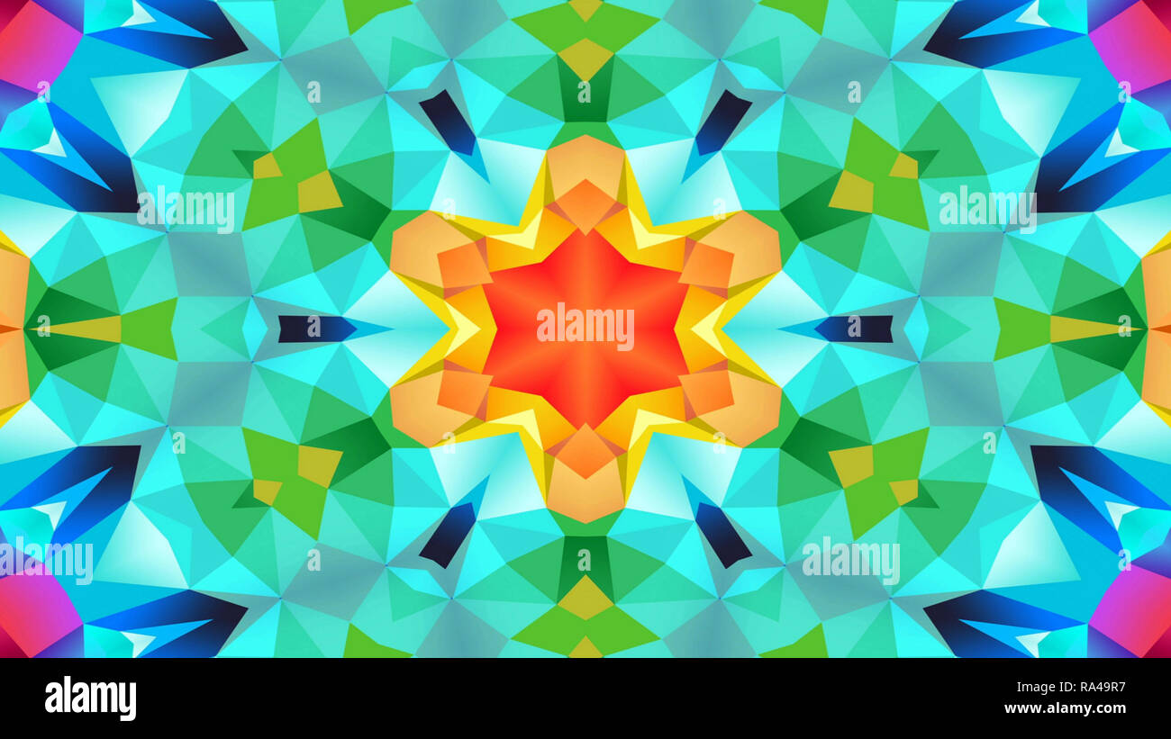 Abstract Colorful Symmetric Pattern Ornamental Decorative Kaleidoscope ...