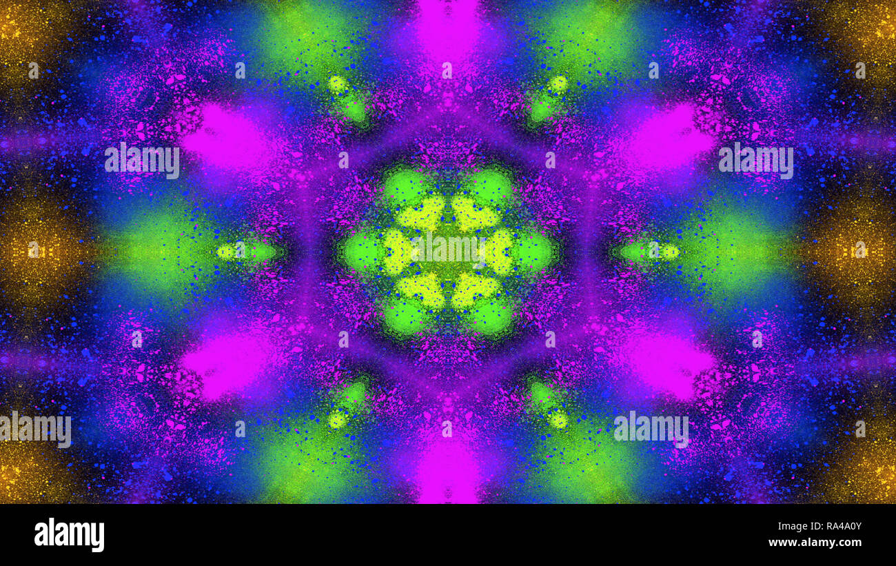 Abstract Colorful Symmetric Pattern Ornamental Decorative Kaleidoscope ...