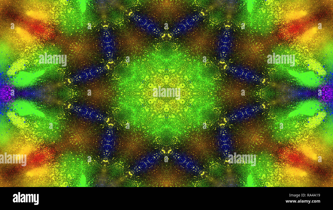 Abstract Colorful Symmetric Pattern Ornamental Decorative Kaleidoscope ...