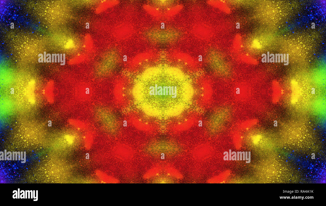 Abstract Colorful Symmetric Pattern Ornamental Decorative Kaleidoscope ...