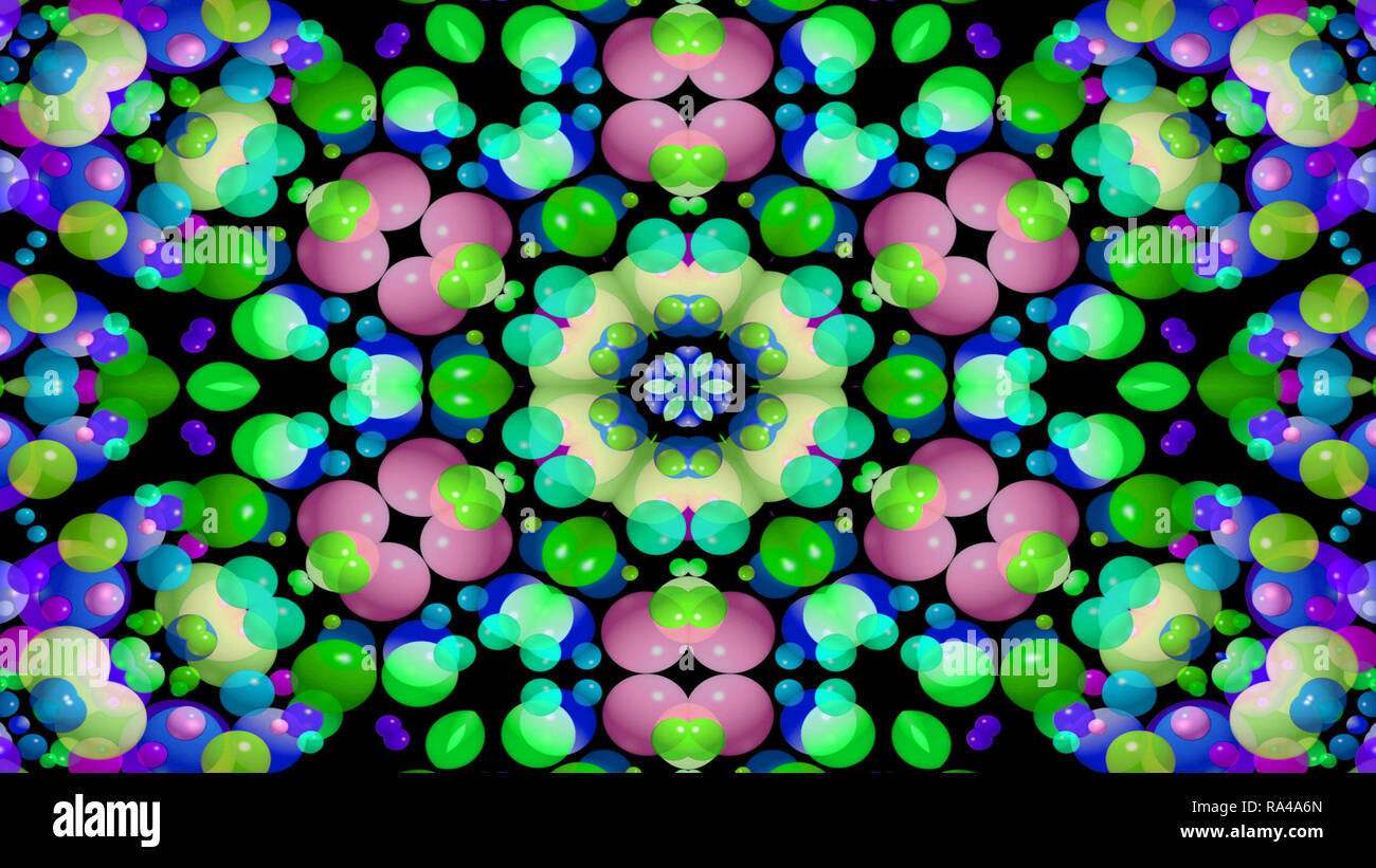 Abstract Colorful Symmetric Pattern Ornamental Decorative Kaleidoscope ...