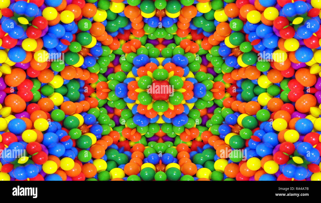 Abstract Colorful Symmetric Pattern Ornamental Decorative Kaleidoscope ...
