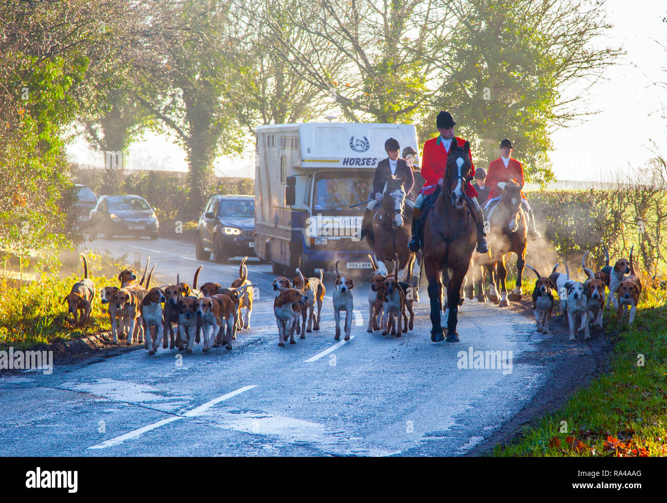 . The Cheshire fox hunt on their annual Christmas Eve meet in the ...