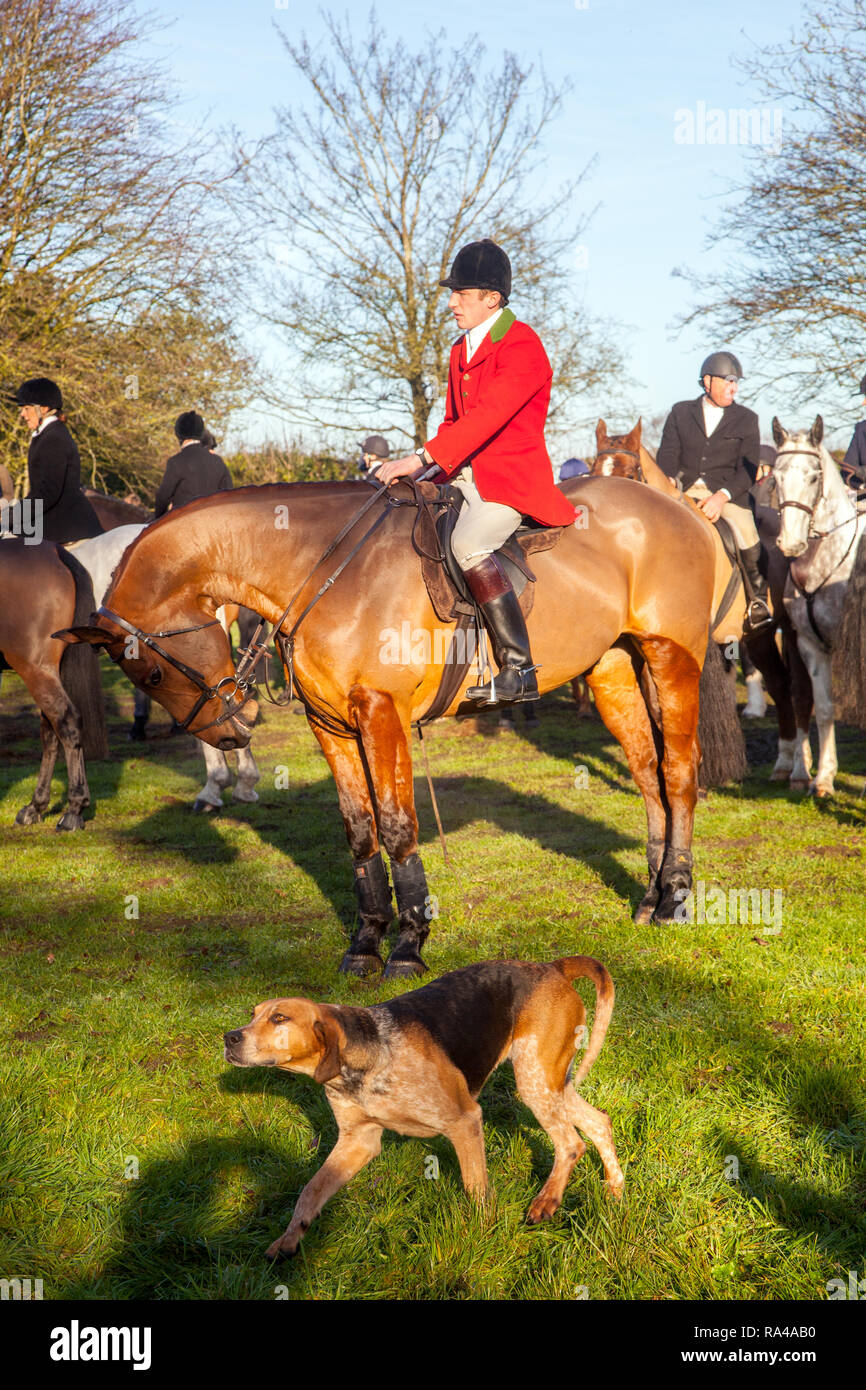 . The Cheshire fox hunt on their annual Christmas Eve meet in the ...