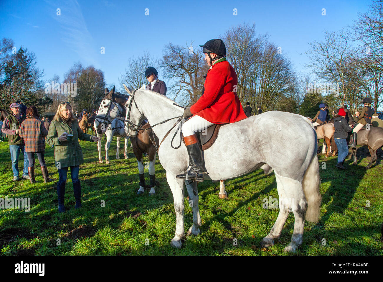. The Cheshire fox hunt on their annual Christmas Eve meet in the ...