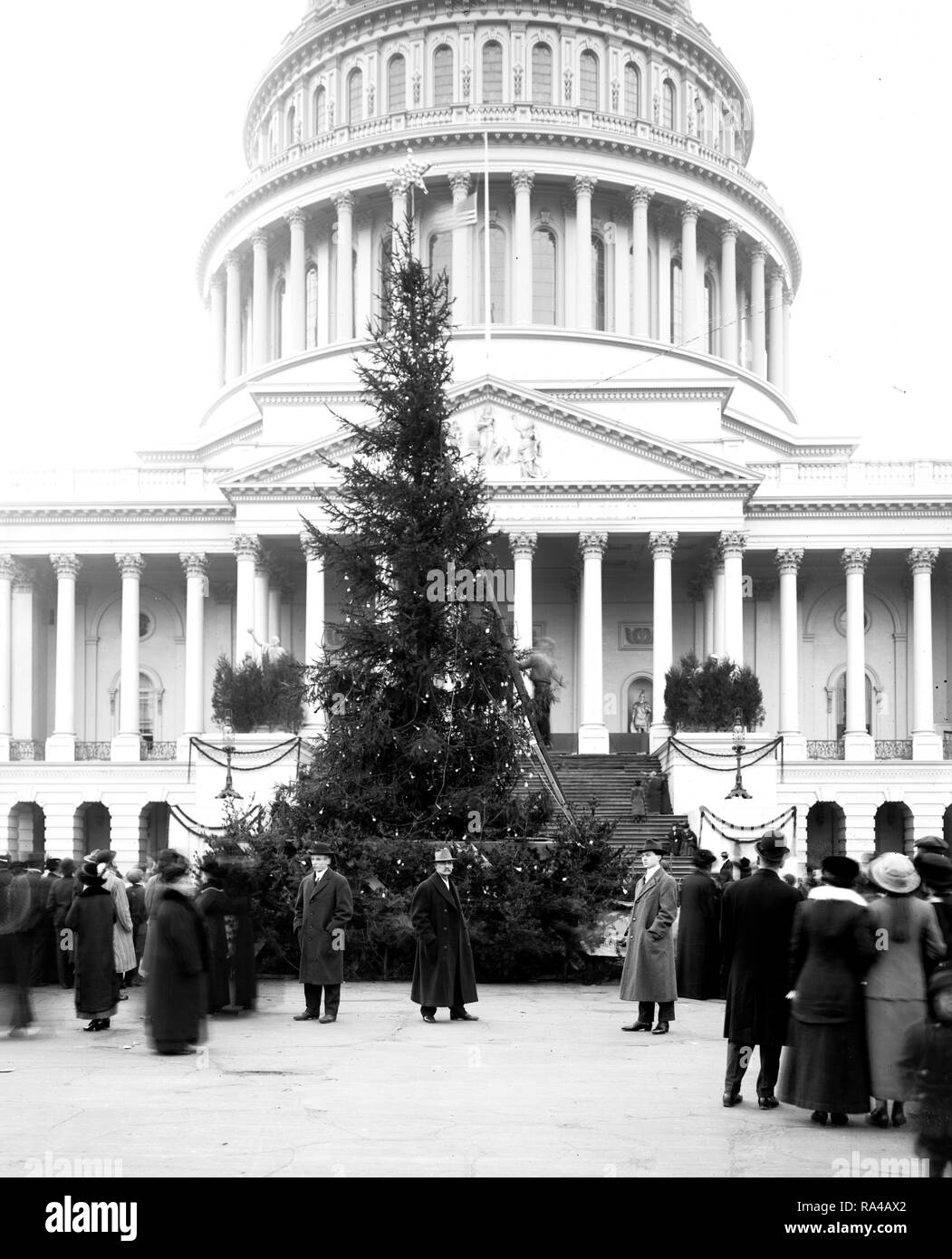 Community Christmas tree, U.S. Capitol ca. 1910-1925 Stock Photo - Alamy