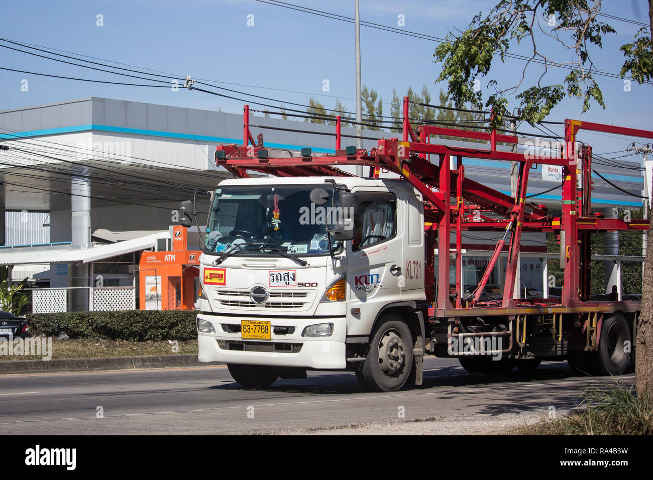 Chiangmai, Thailand - December 25 2018: KLTL Carrier trailer Truck. On ...