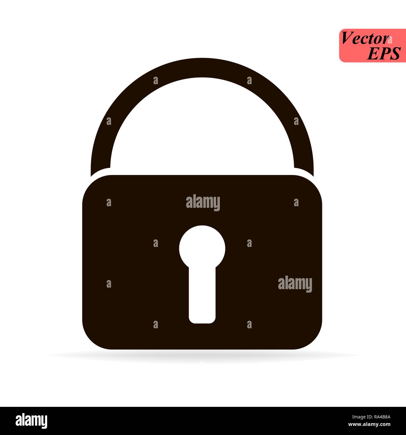 Lock vector icon with white background. Icons closed lock. Symbols ...