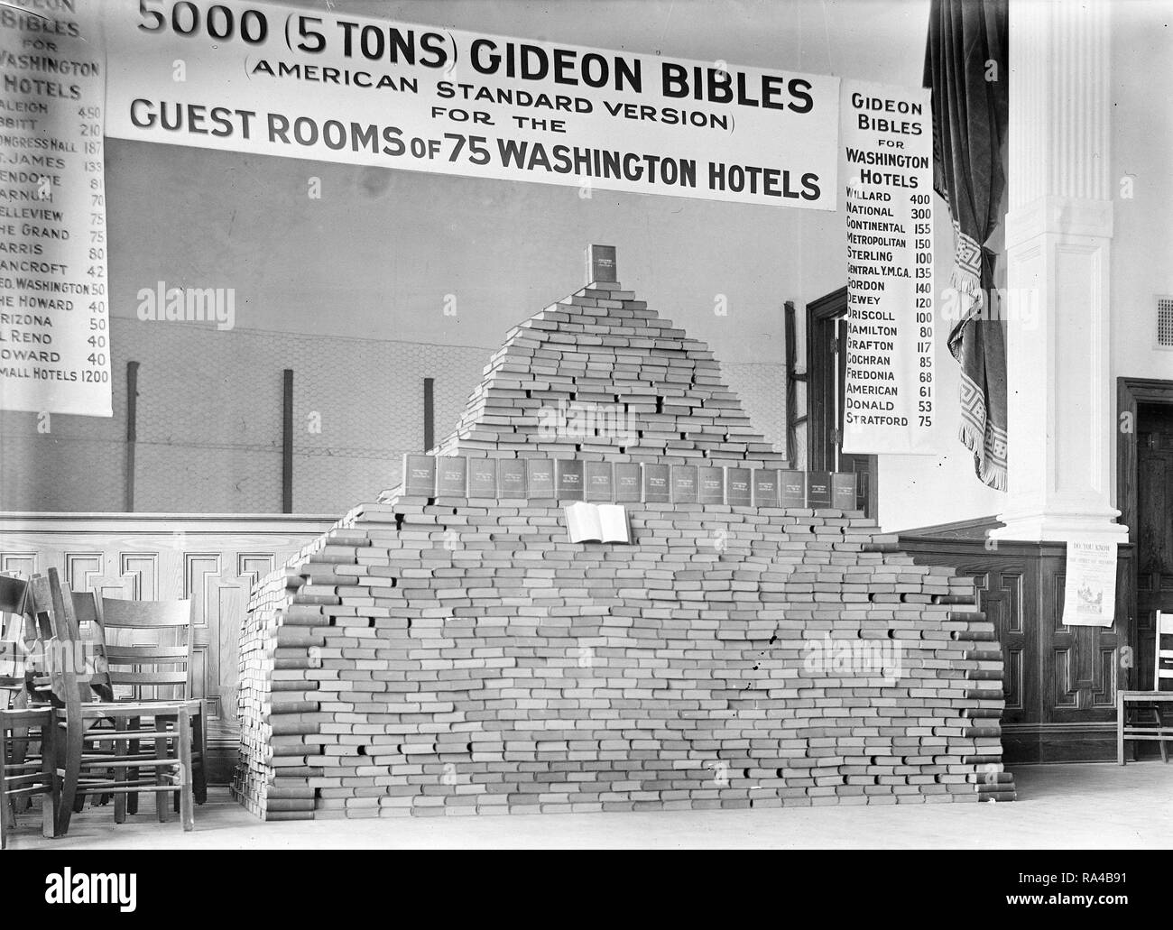 Stack of Bibles, 5000 bibles (Gideon American Standard Version bibles ...