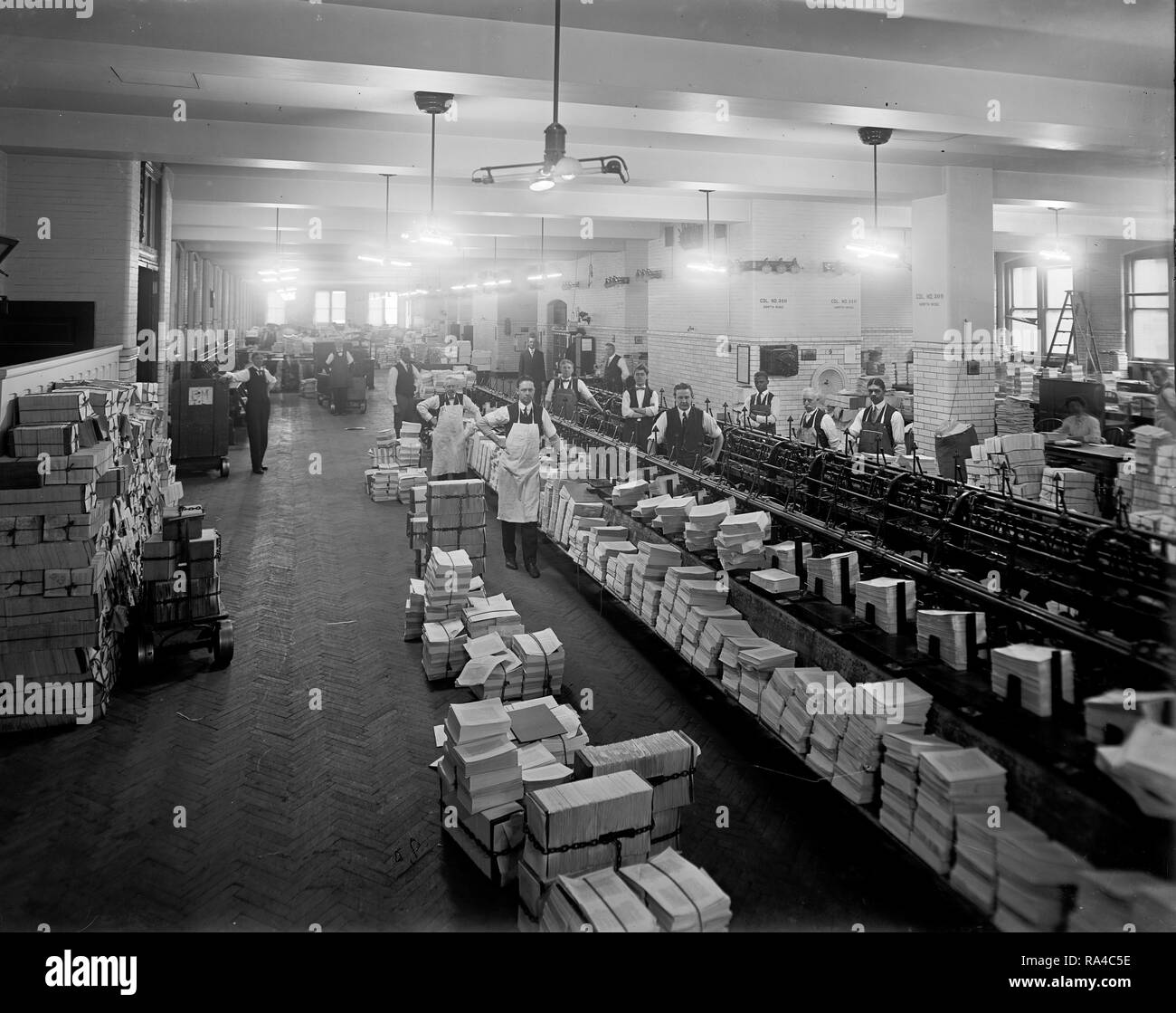United States Government printing office - binding room ca. early 1900s ...
