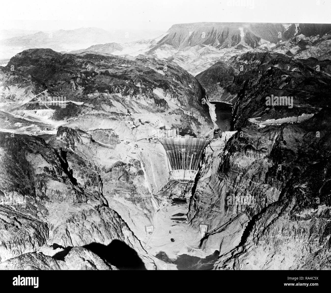 Boulder Dam, aerial view ca. 1905-1945 Stock Photo - Alamy