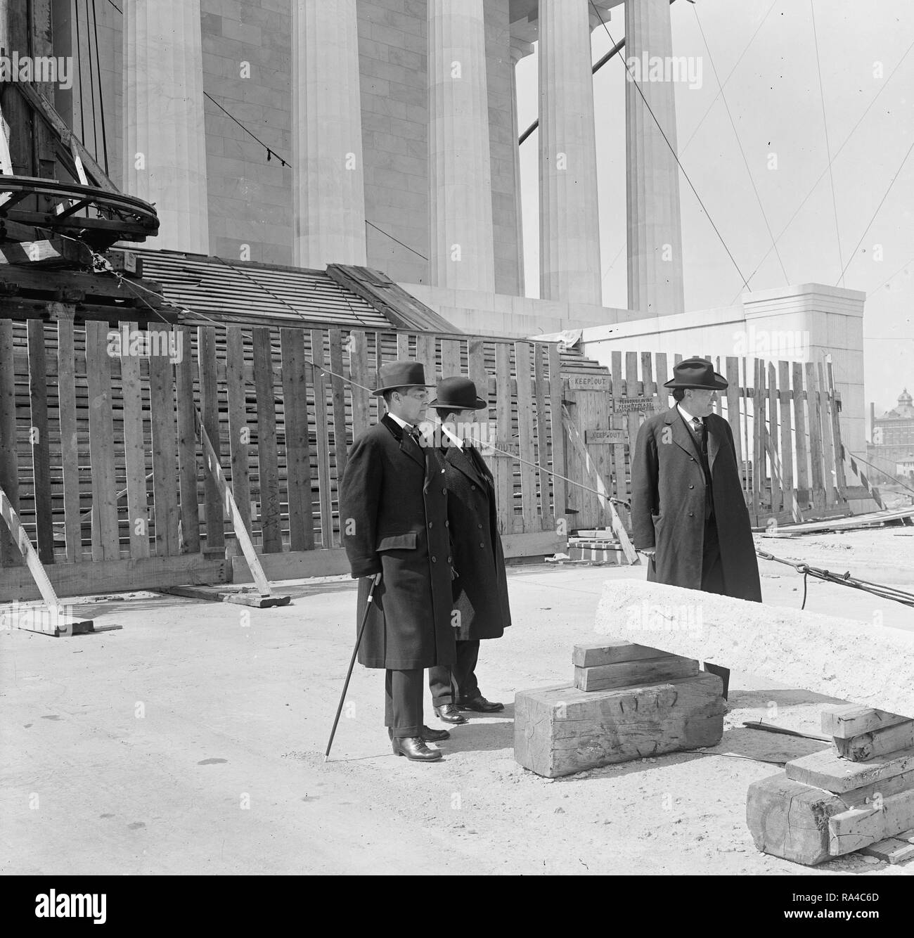 Lincoln Memorial under construction ca. 1910-1920 Stock Photo - Alamy