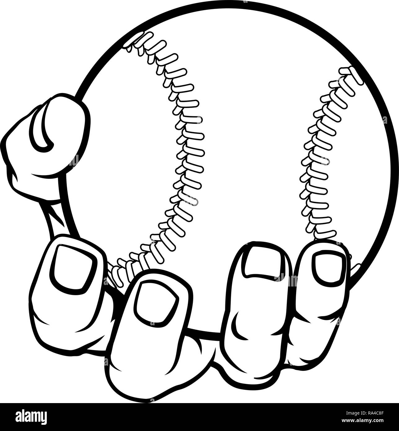 Hand Holding Baseball