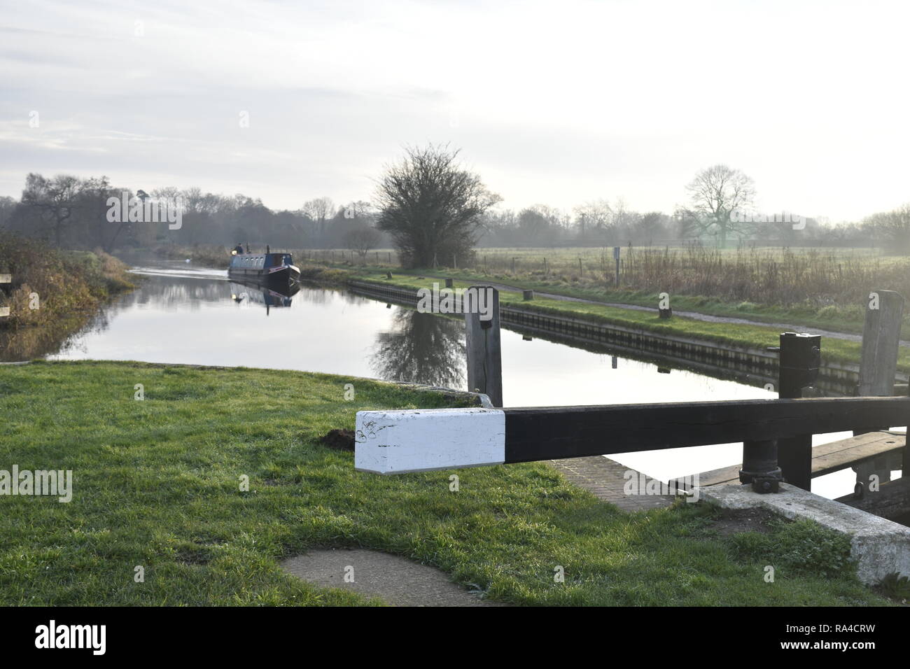 St Catherines Lock, River Wey Stock Photo - Alamy