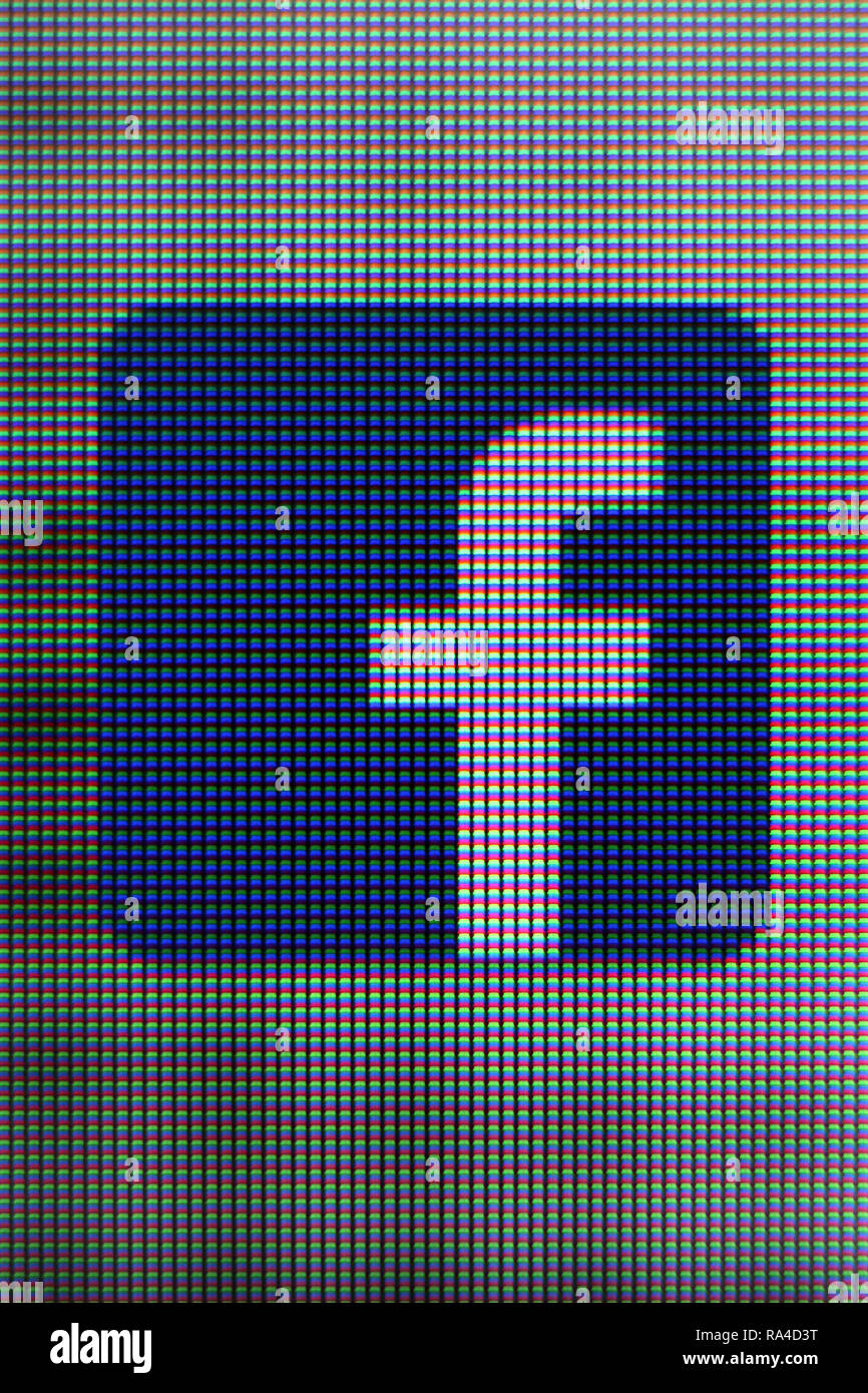 Facebook logo icon on screen, close-up Stock Photo - Alamy