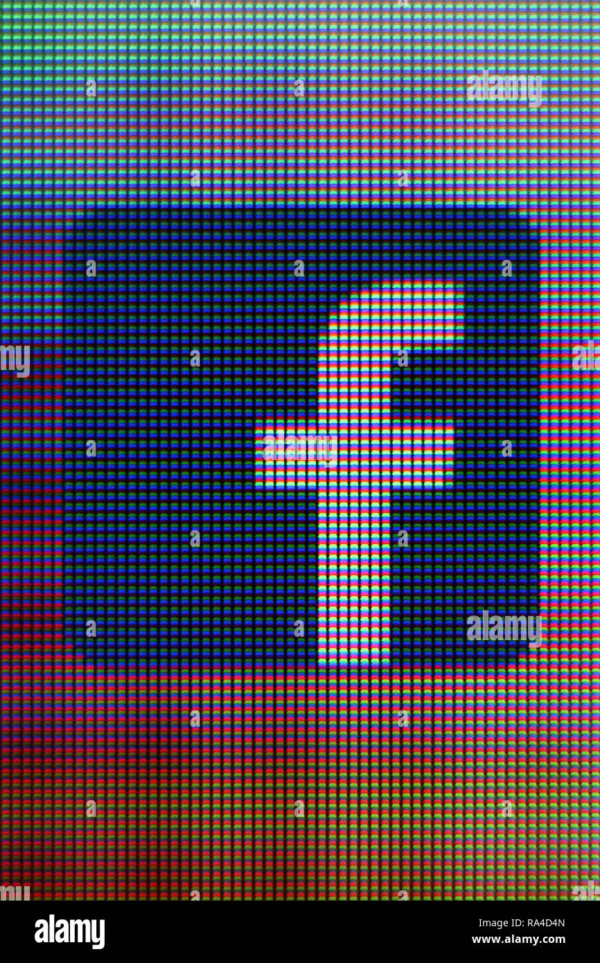 Facebook logo icon on screen, close-up Stock Photo - Alamy