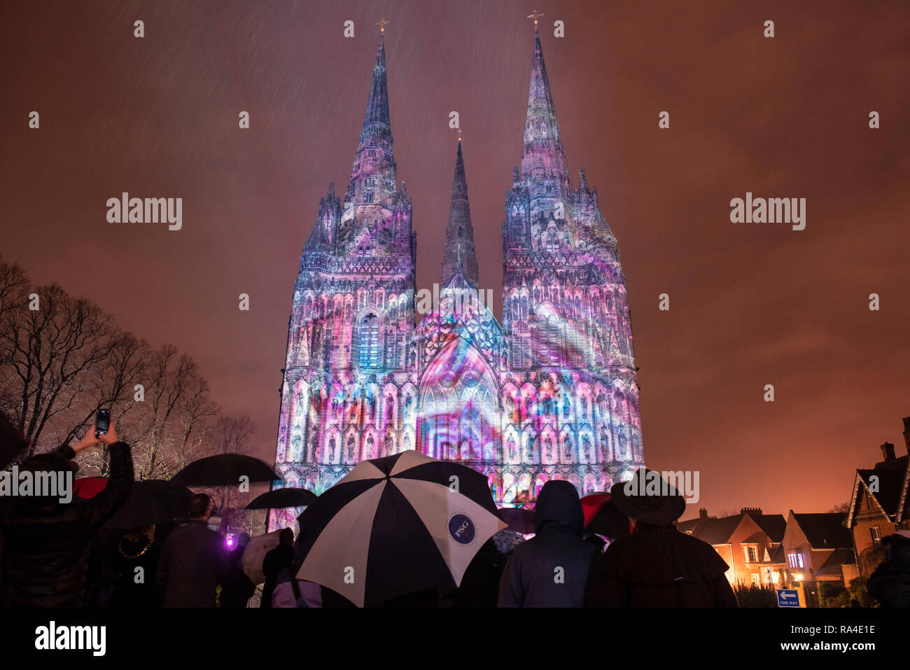 Lichfield Cathedral, Lichfield, Staffordshire, UK. 16th December 2018 ...