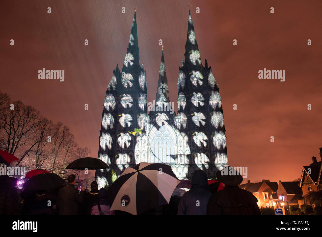 Lichfield Cathedral, Lichfield, Staffordshire, UK. 16th December 2018 ...