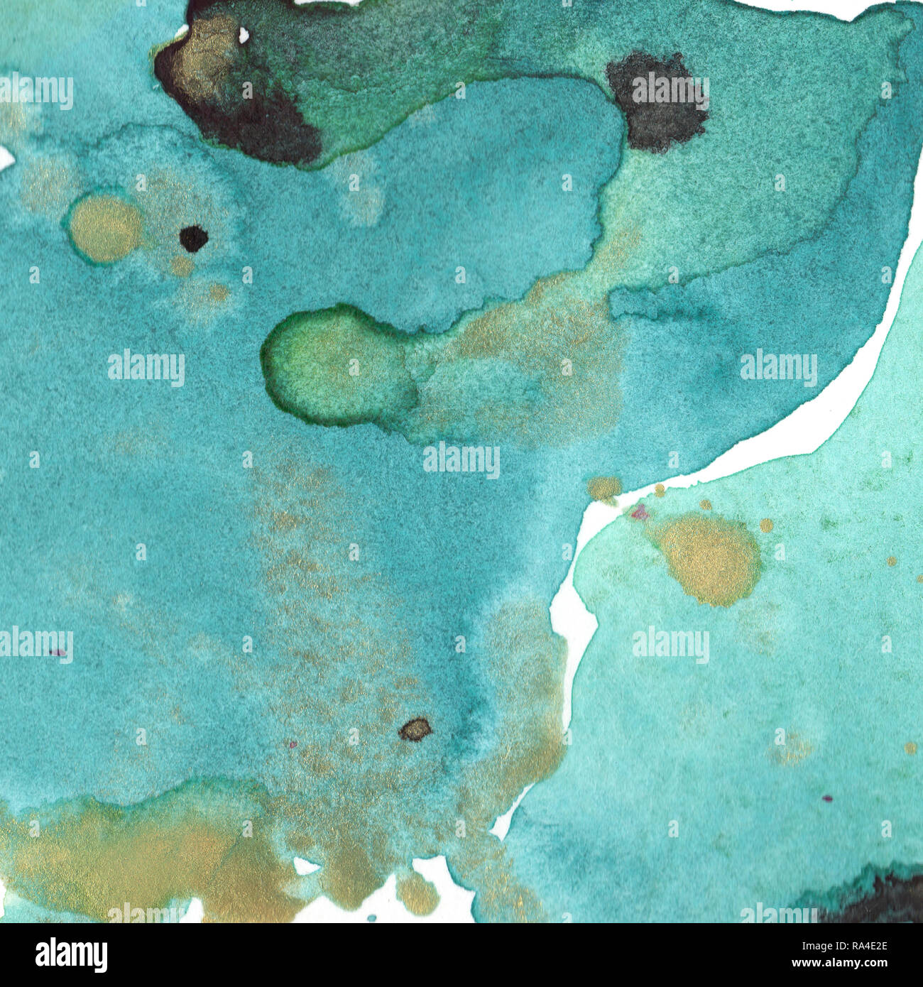Abstract watercolor paper splash shapes isolated drawing. Illustration ...