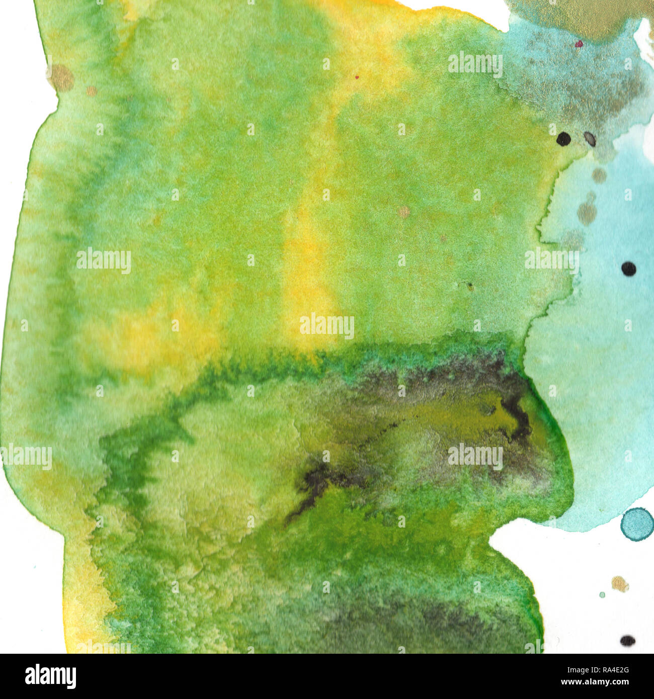 Abstract watercolor paper splash shapes isolated drawing. Illustration ...