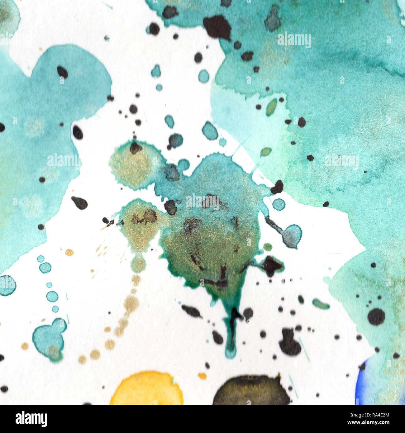 Abstract watercolor paper splash shapes isolated drawing. Illustration ...