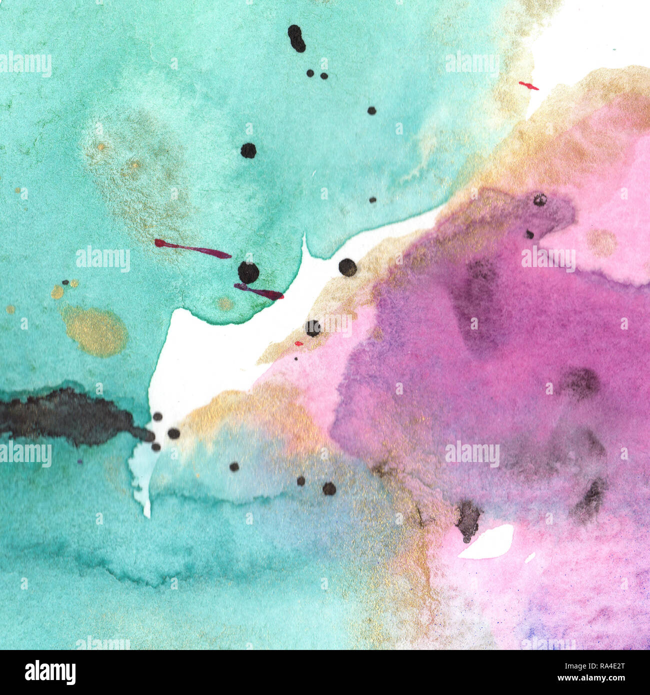 Abstract watercolor paper splash shapes isolated drawing. Illustration ...