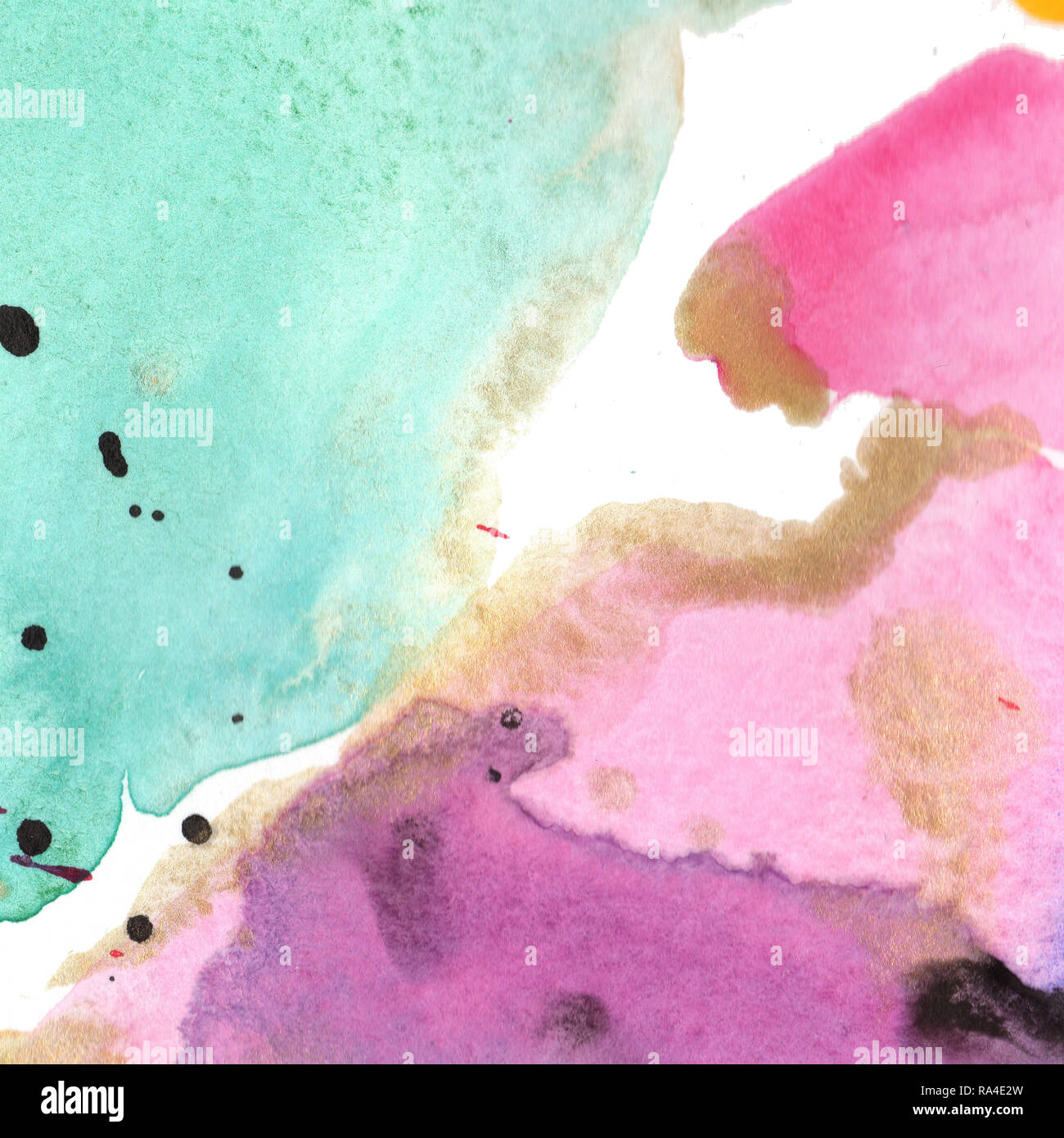 Abstract watercolor paper splash shapes isolated drawing. Illustration ...