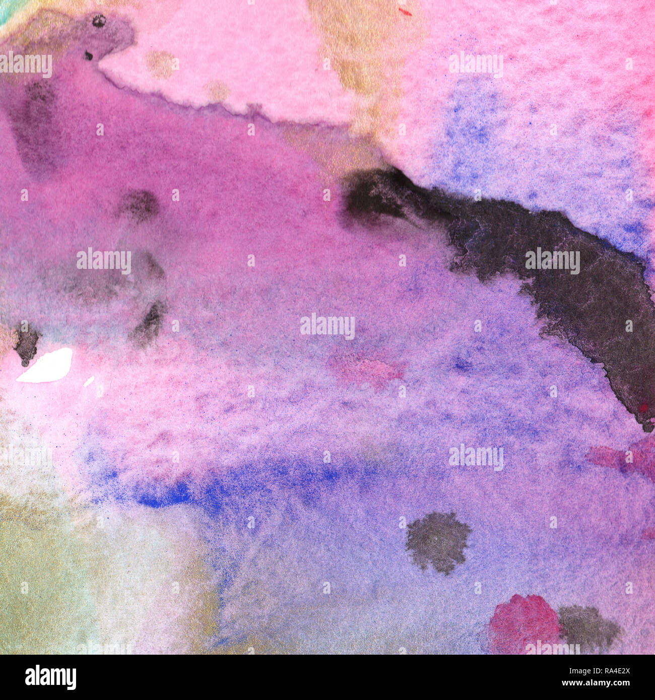 Abstract watercolor paper splash shapes isolated drawing. Illustration ...