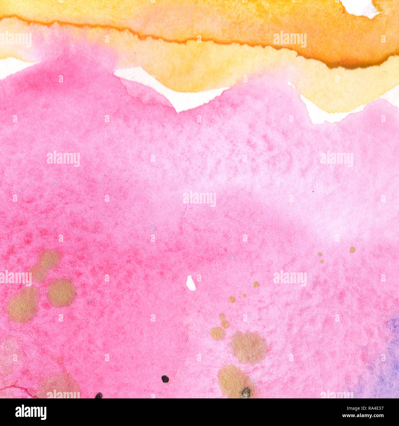 Abstract watercolor paper splash shapes isolated drawing. Illustration ...