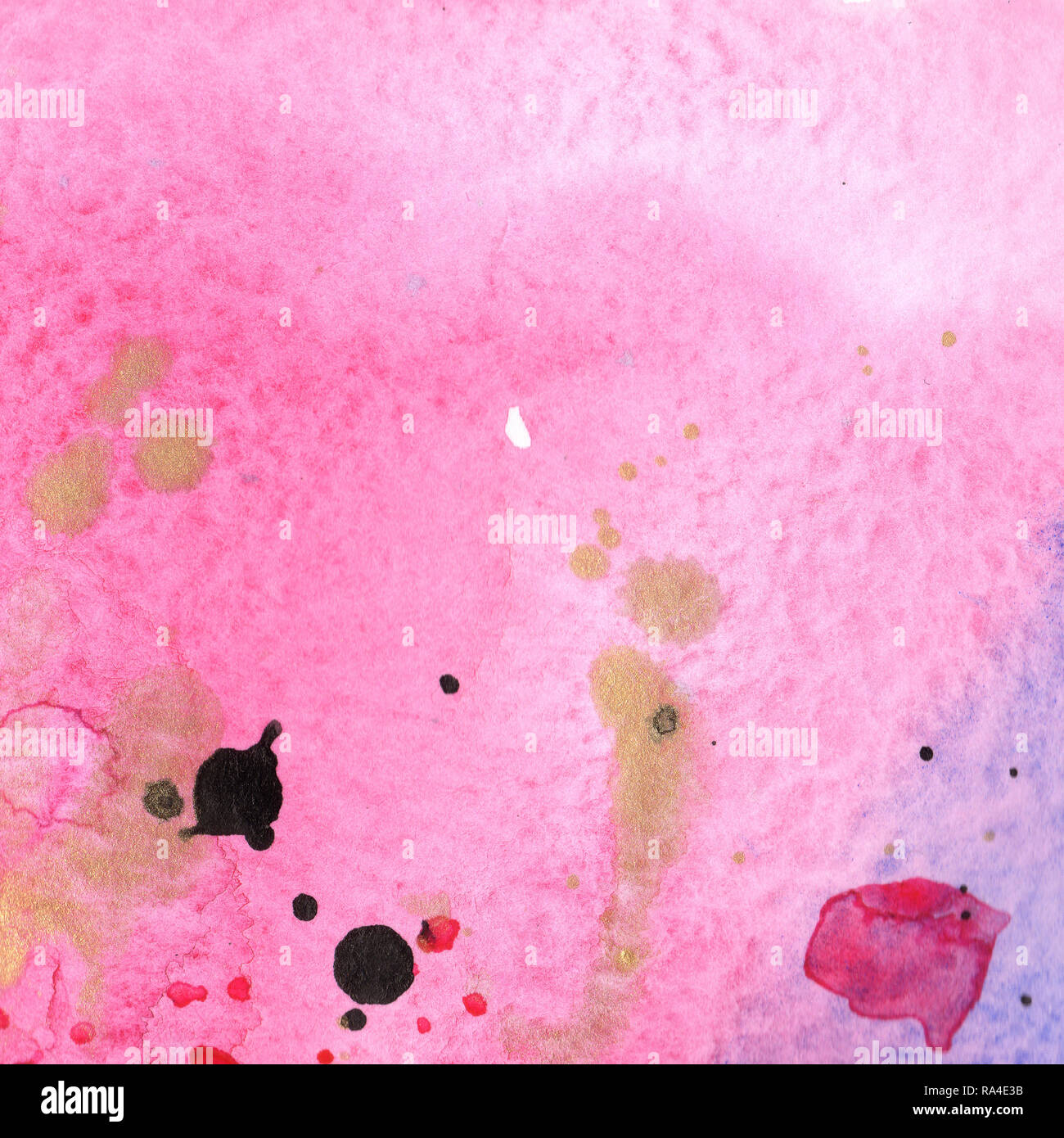 Abstract watercolor paper splash shapes isolated drawing. Illustration ...