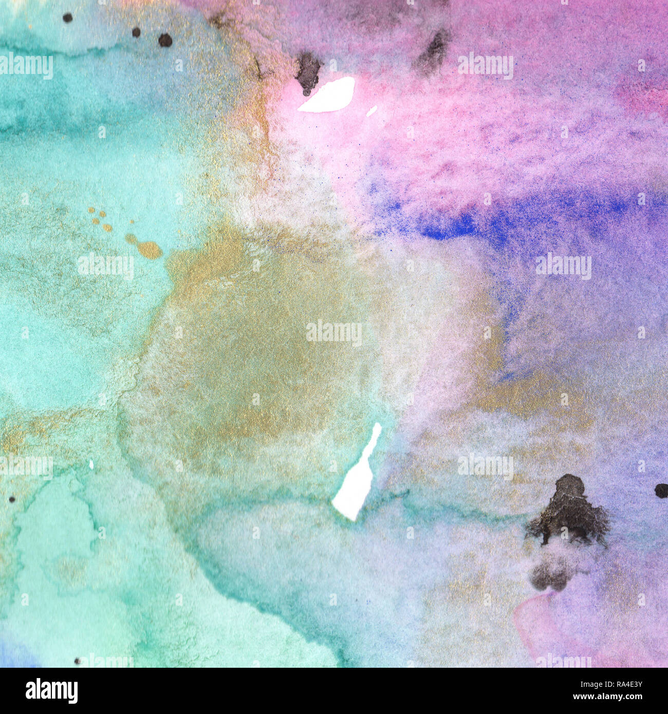 Abstract watercolor paper splash shapes isolated drawing. Illustration ...