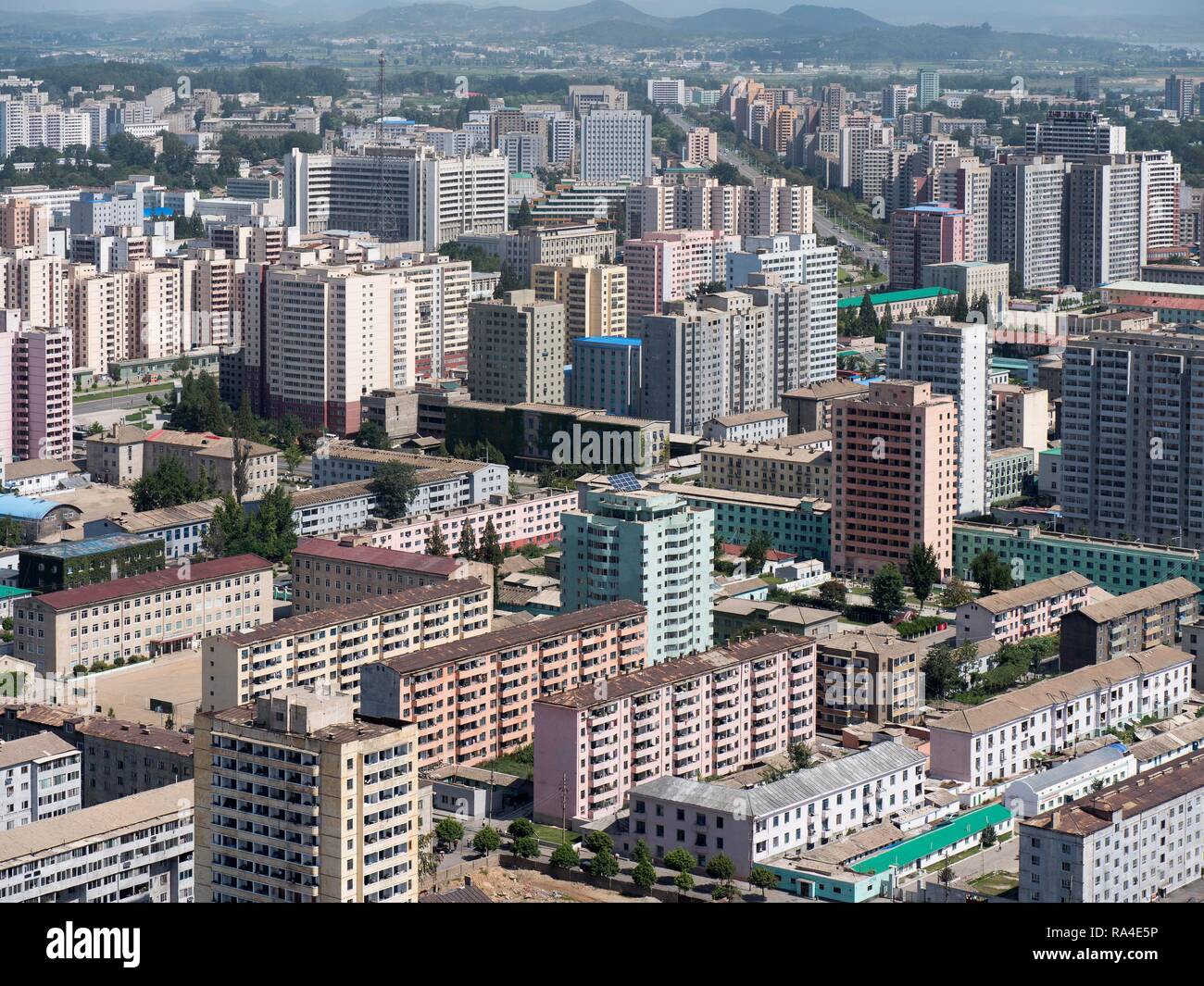 Apartment buildings in Pyongyang, North Korea, Asia Stock Photo - Alamy