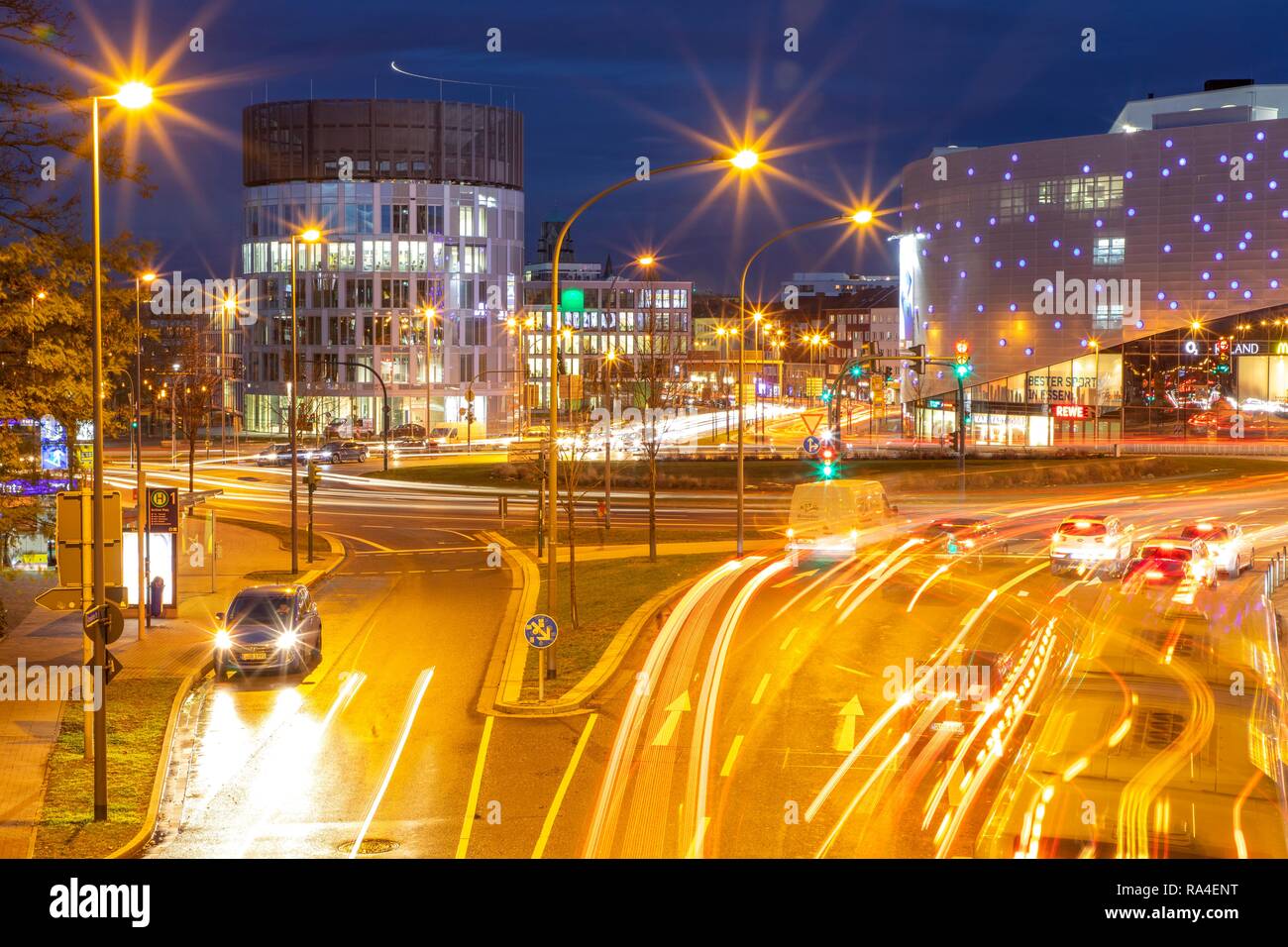 Roundabout Traffic Night Europe High Resolution Stock Photography and ...