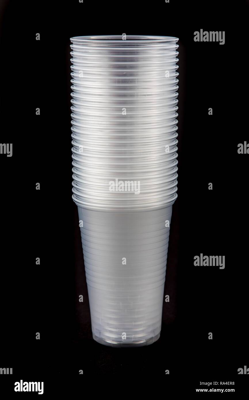 Disposable cups, plastic cups, transparent, 0, 2 litres, drinking cups ...