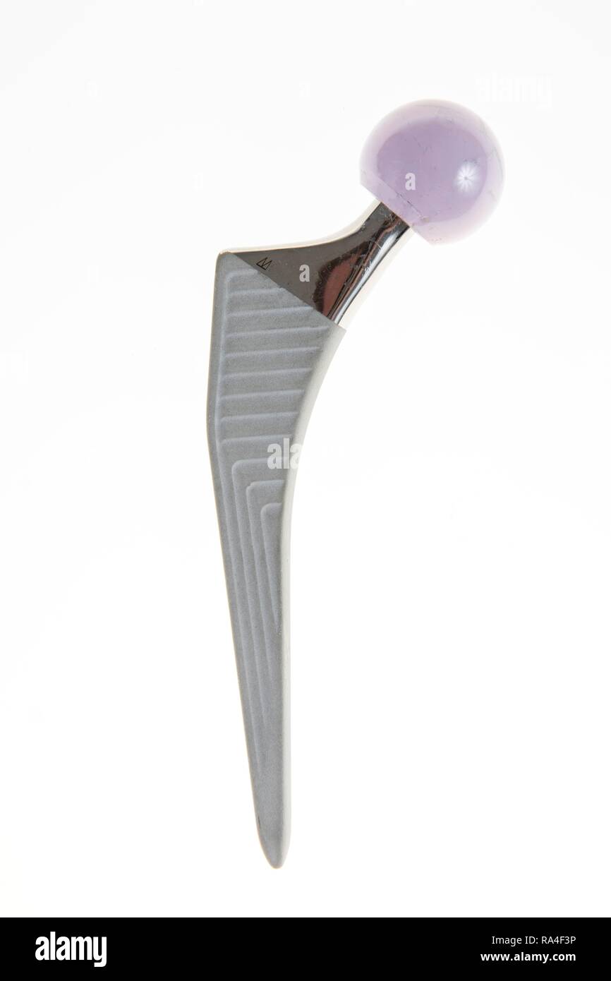 Endoprosthesis, artificial hip joint, consisting of hip shaft, ball ...