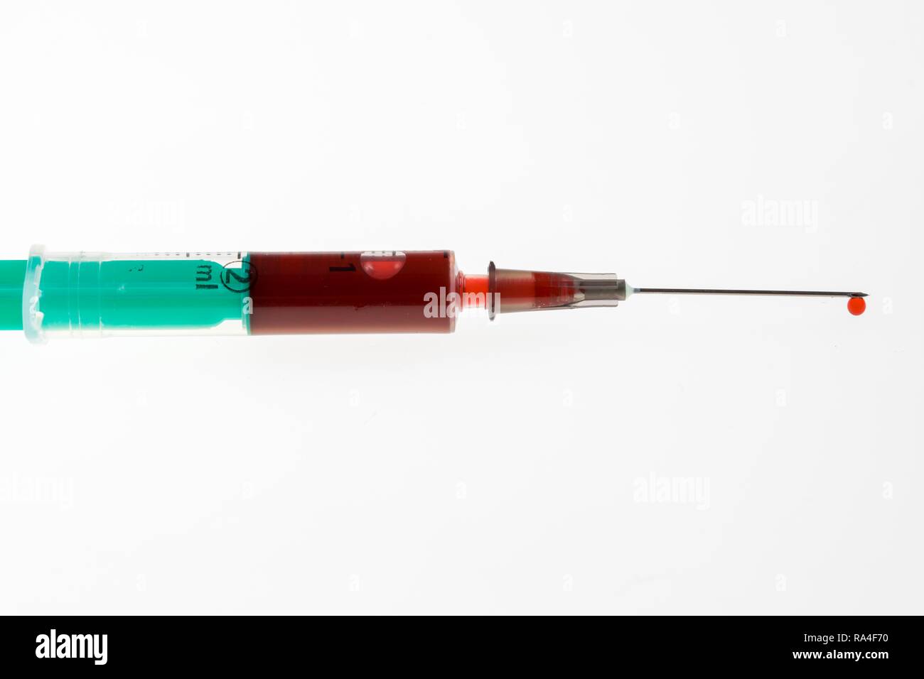 Disposable medical products, syringe, blood collection Stock Photo - Alamy