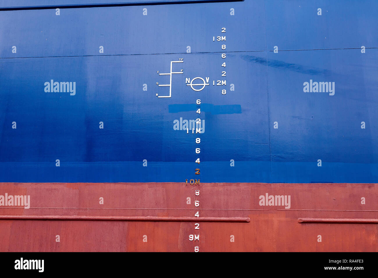 Detail from ship's side of newbuilding bulk carrier Star Java alongside ...