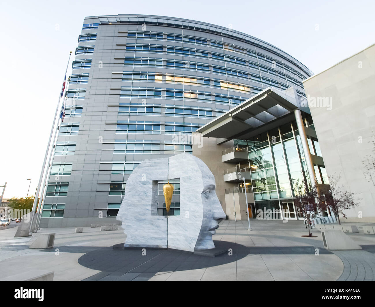 Denver, USA - October 12, 2010: Streets of Denver, Buildings and roads ...