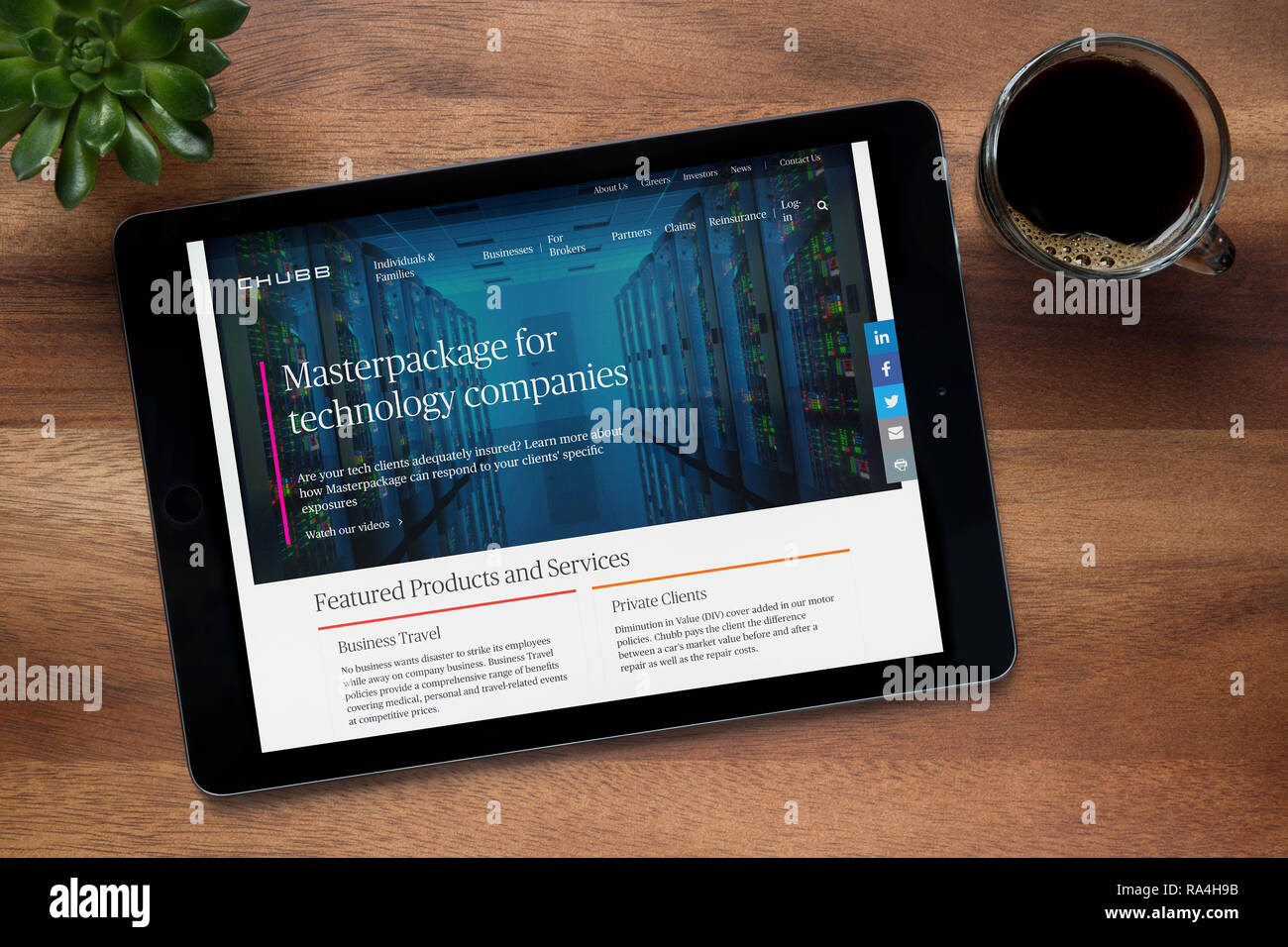 Chubb insurance page hi-res stock photography and images - Alamy