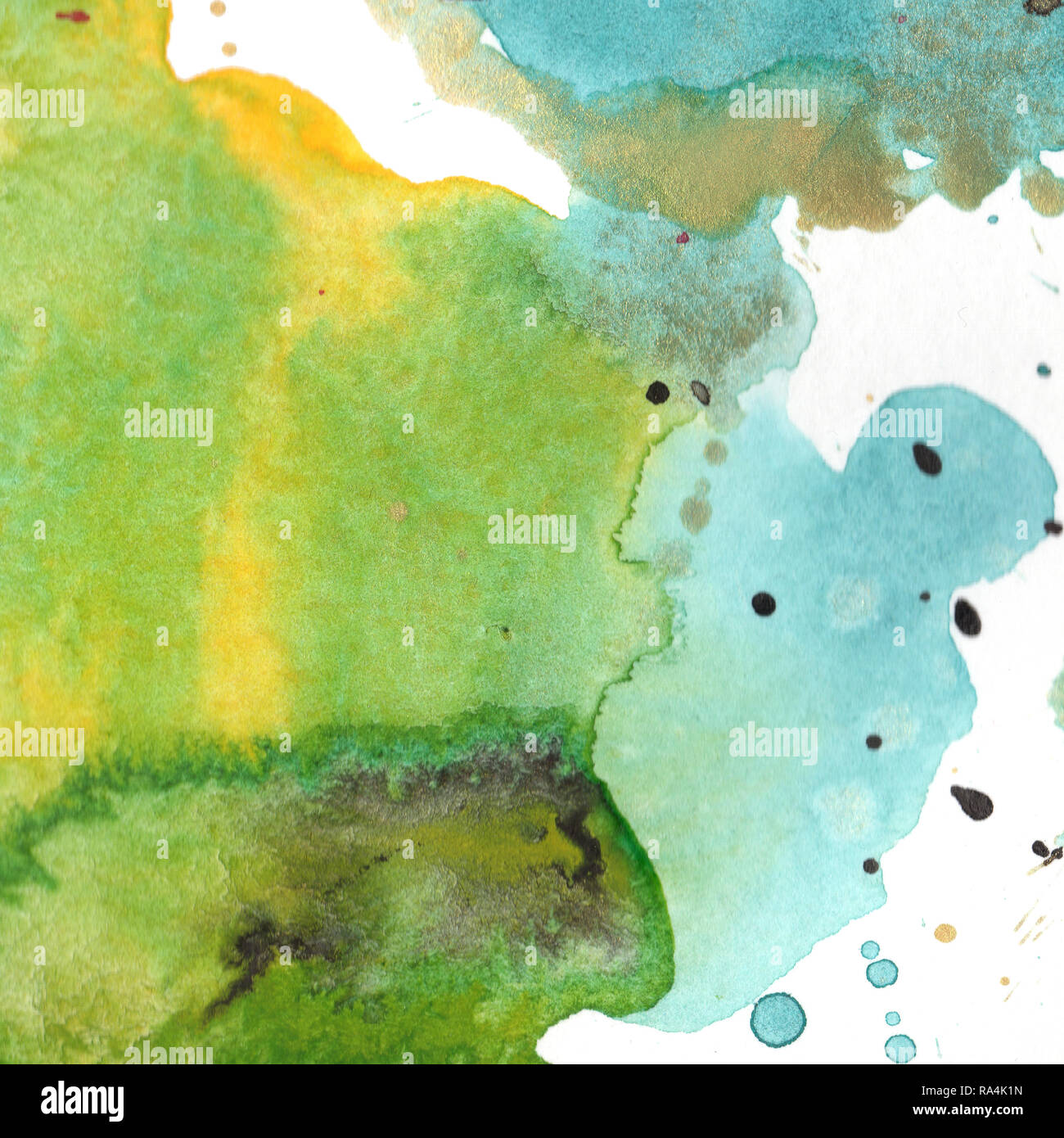 Abstract watercolor paper splash shapes isolated drawing. Illustration ...