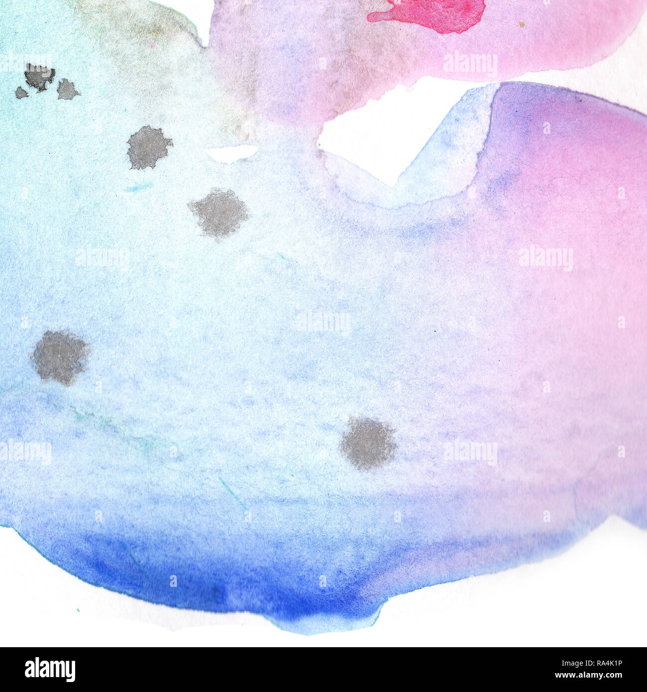 Abstract watercolor paper splash shapes isolated drawing. Illustration ...