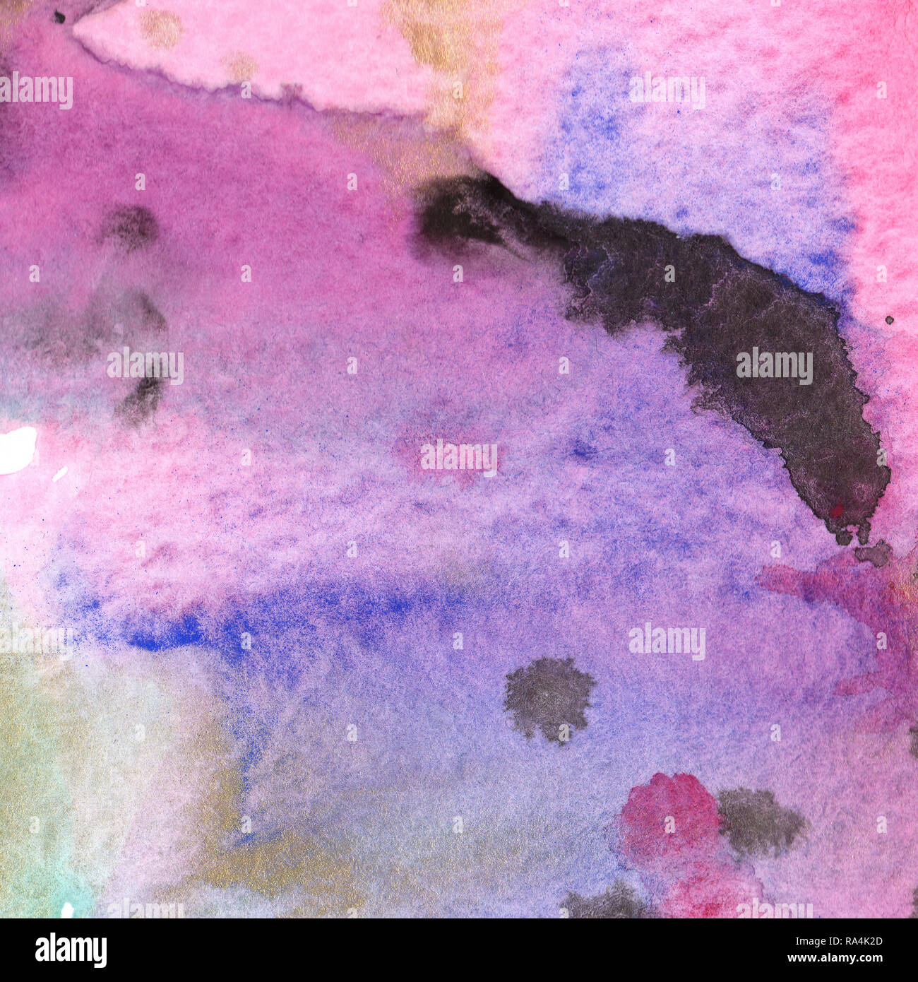 Abstract watercolor paper splash shapes isolated drawing. Illustration ...