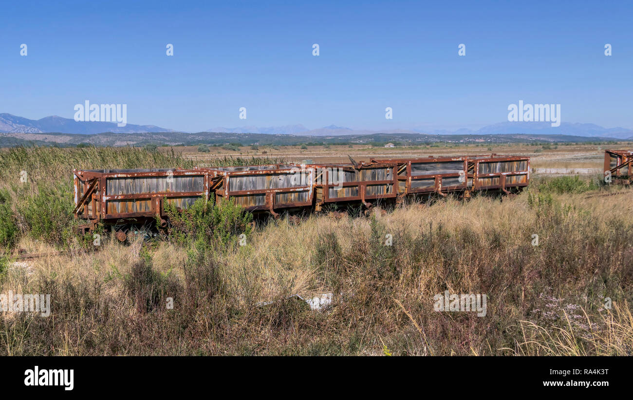 Montenegro - Worn out wagons, used in a past for salt transport ...