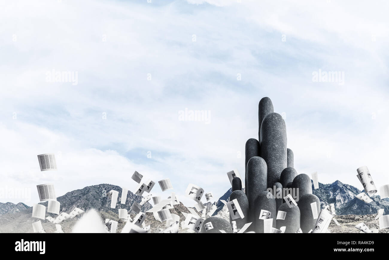 Multiple stone columns with breathtaking landscape Stock Photo - Alamy