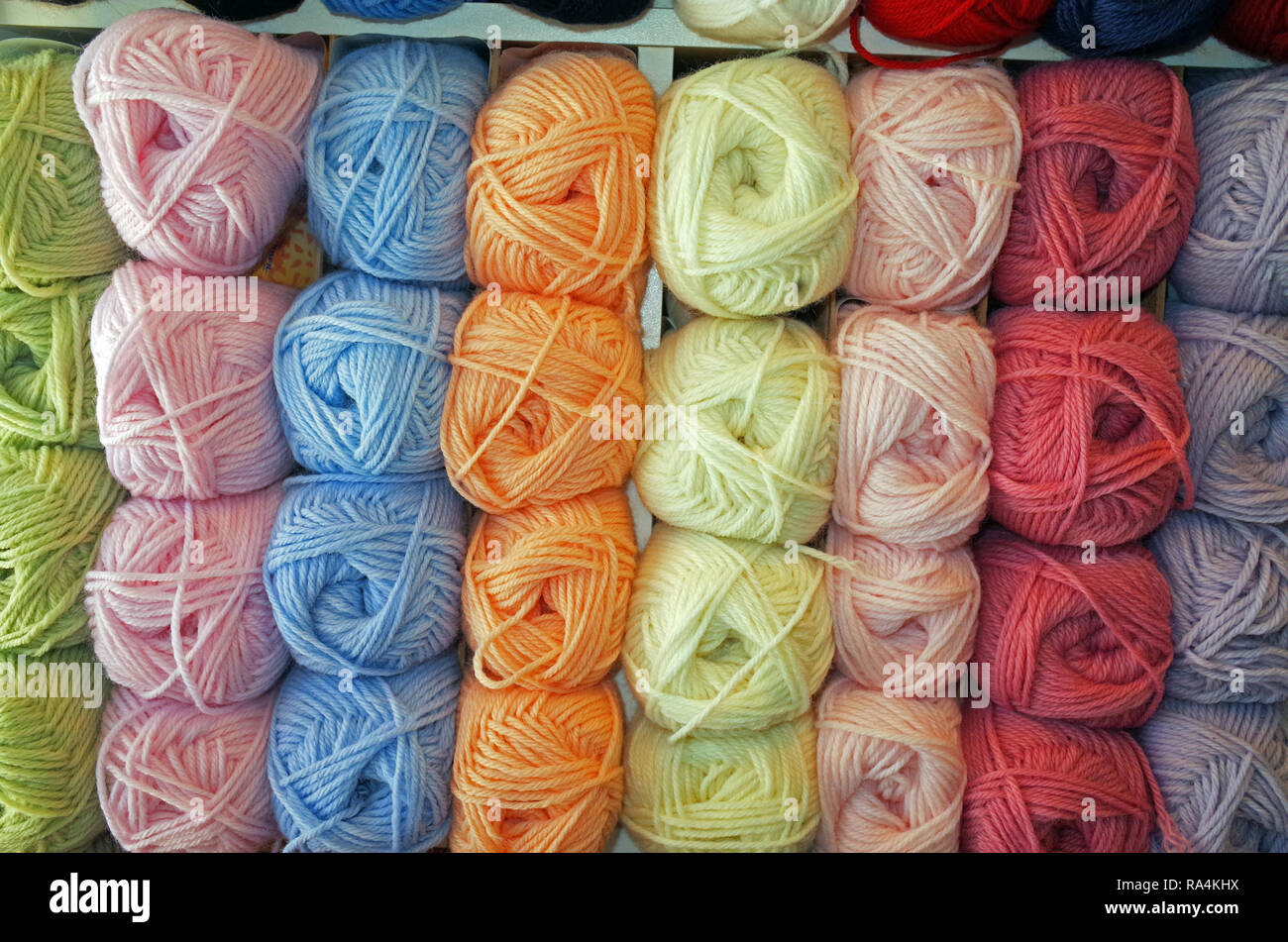 Wool's balls close-up Stock Photo - Alamy